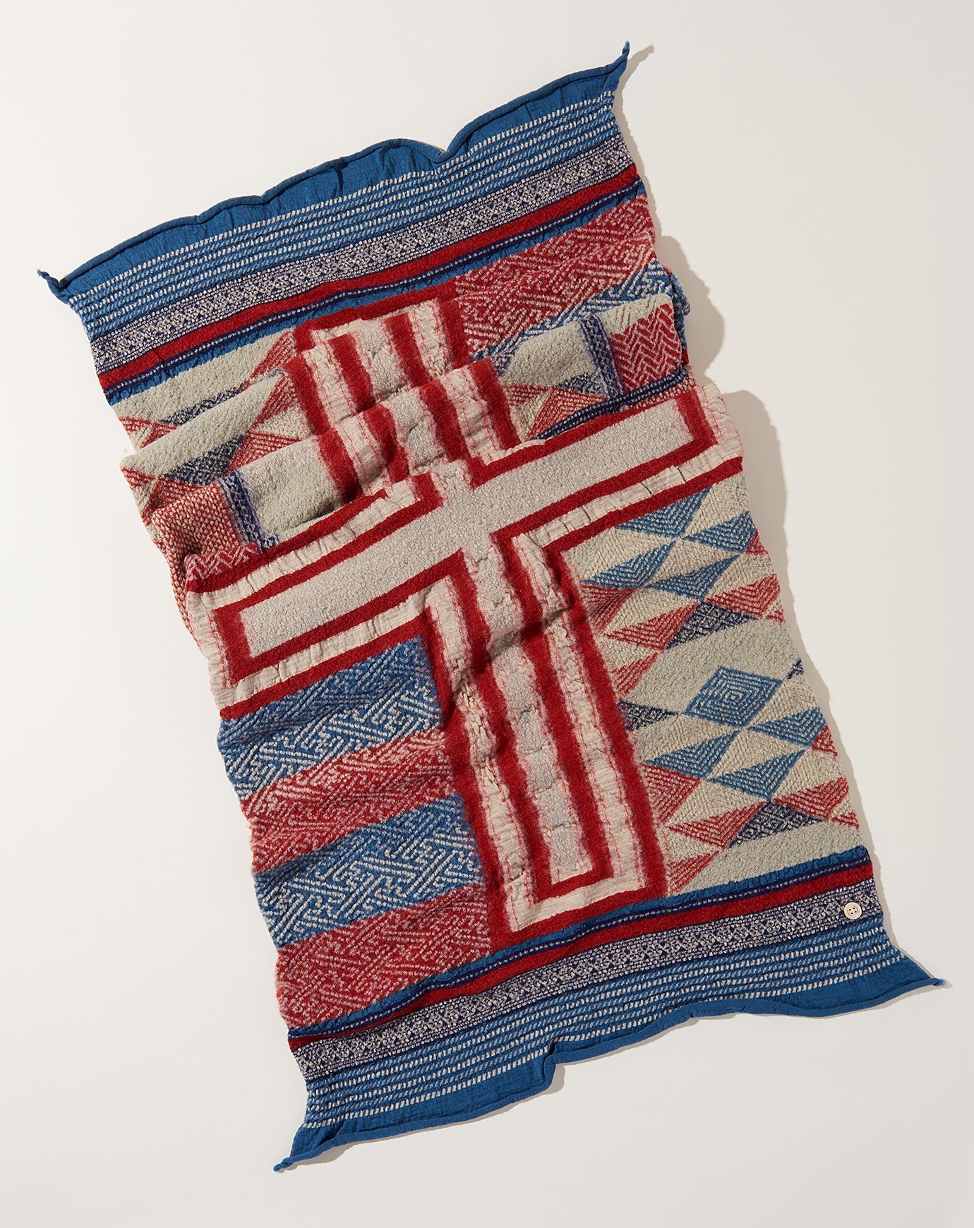 Kapital Patchwork Scarf - Red | Garmentory