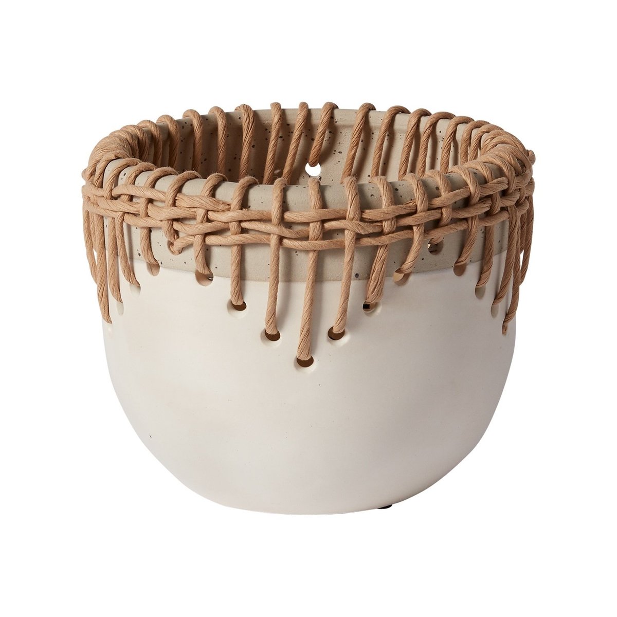 Greenwood Rattan Wrapped Pots - cream/brown | Garmentory