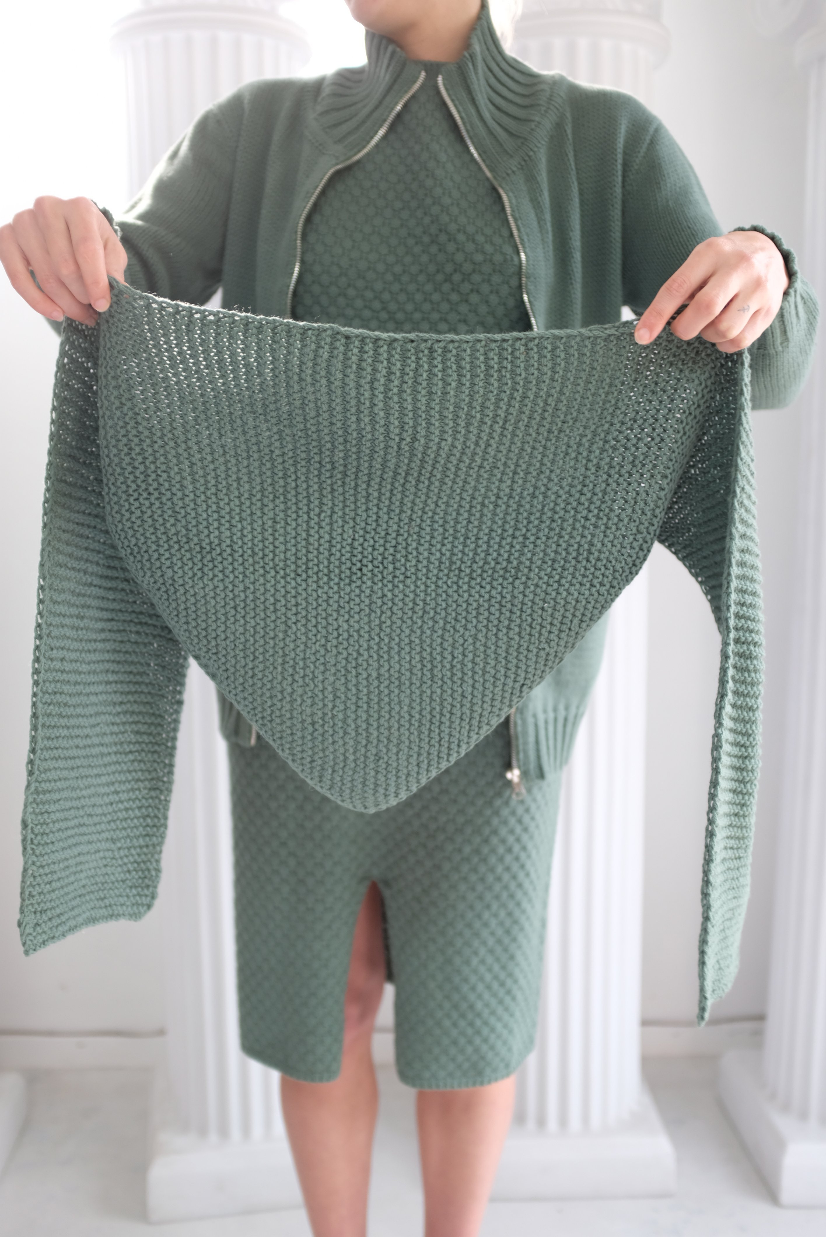 Beklina Knit Babushka Scarf | Garmentory