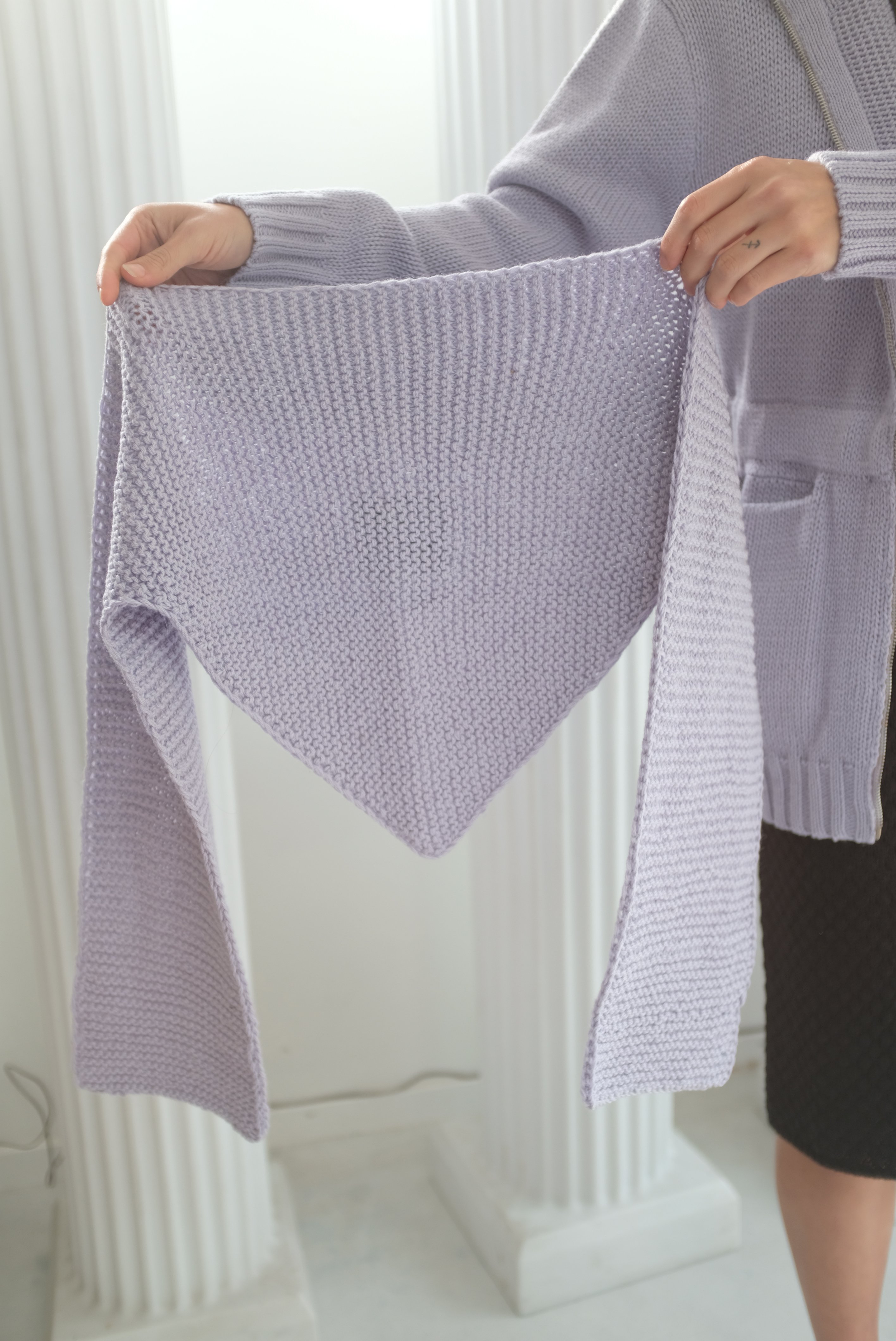 Beklina Knit Babushka Scarf | Garmentory