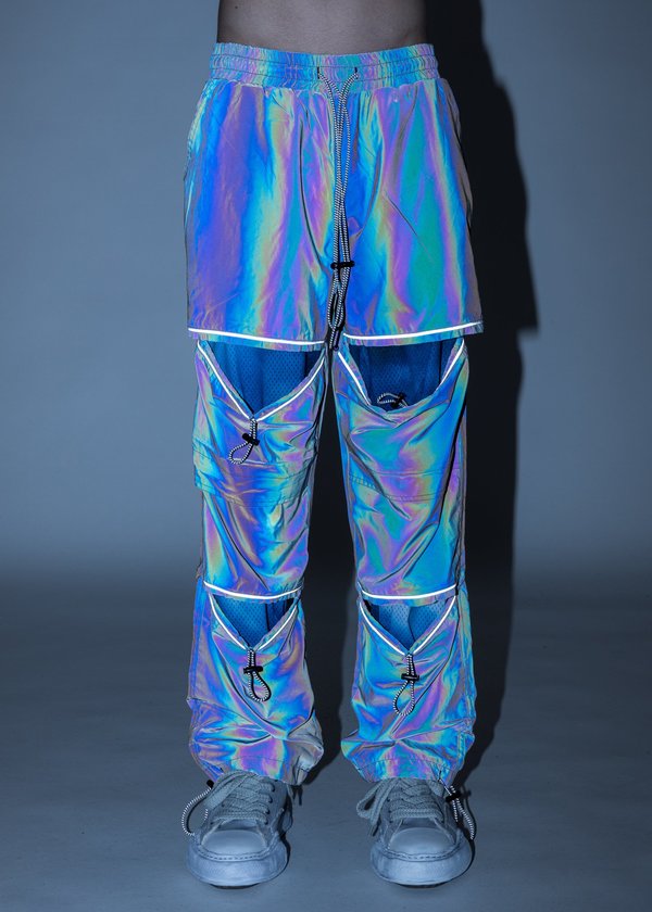Black Lux Zippered Sweat Pants - Reflective | Garmentory