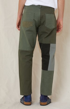 FDMTL Boro Patchwork Pants - RINSE KHAKI | Garmentory