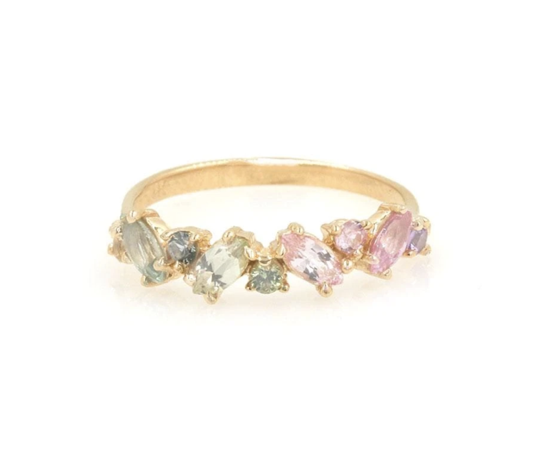 Ruta Reifen Fantasy Pastel Sapphire Ring - 14k Yellow Gold | Garmentory