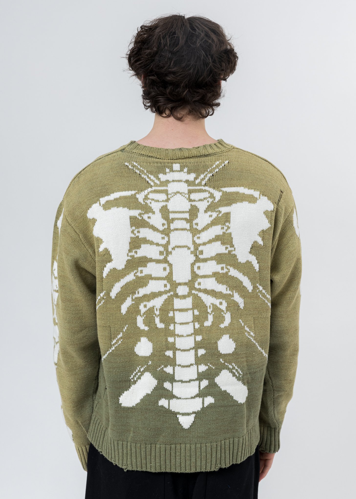 LXVI Rib Cage Sweater - Green Dyed | Garmentory