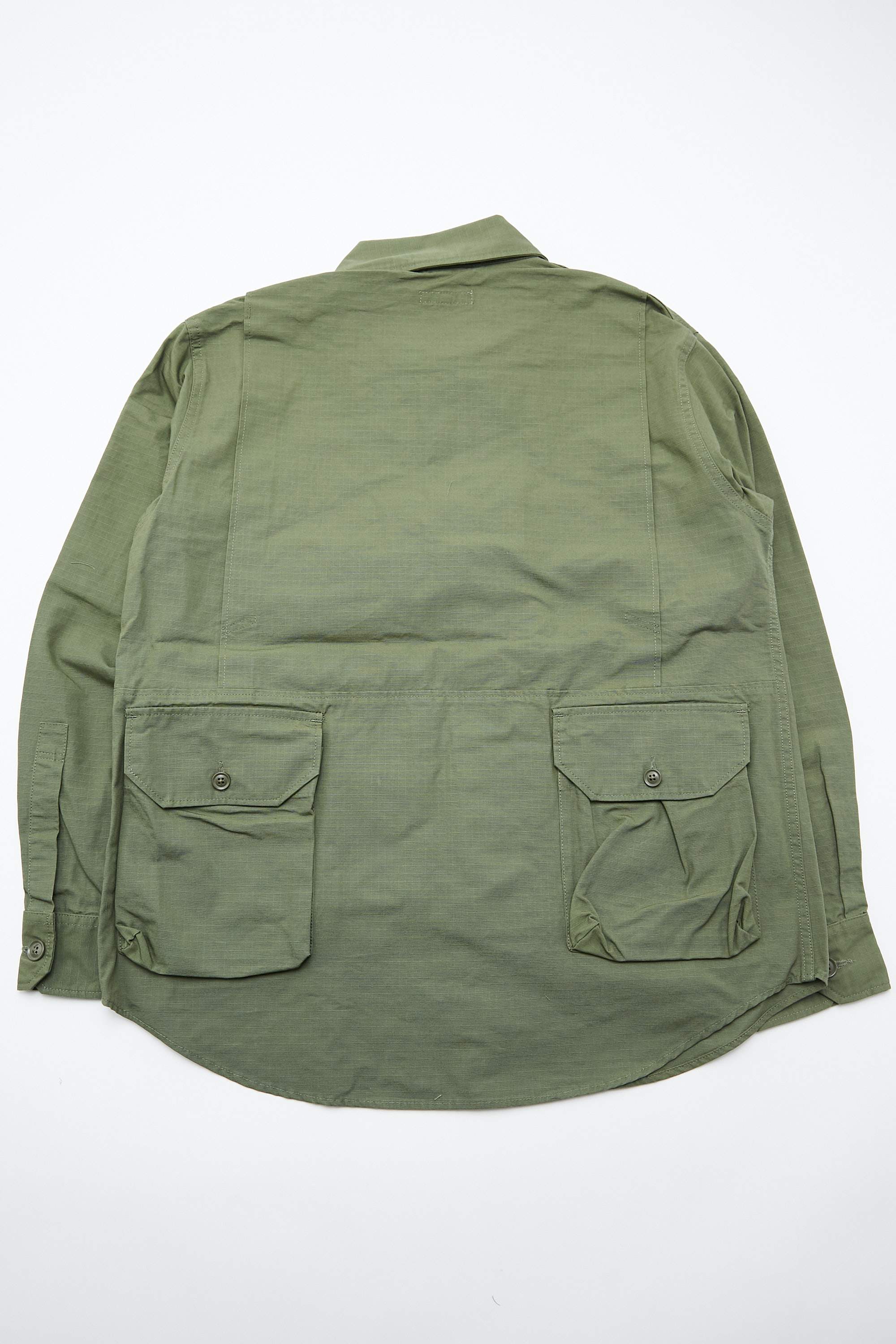 Engineered Garments Explorer Shirt Jacket - Olive Cotton Ripstop ...