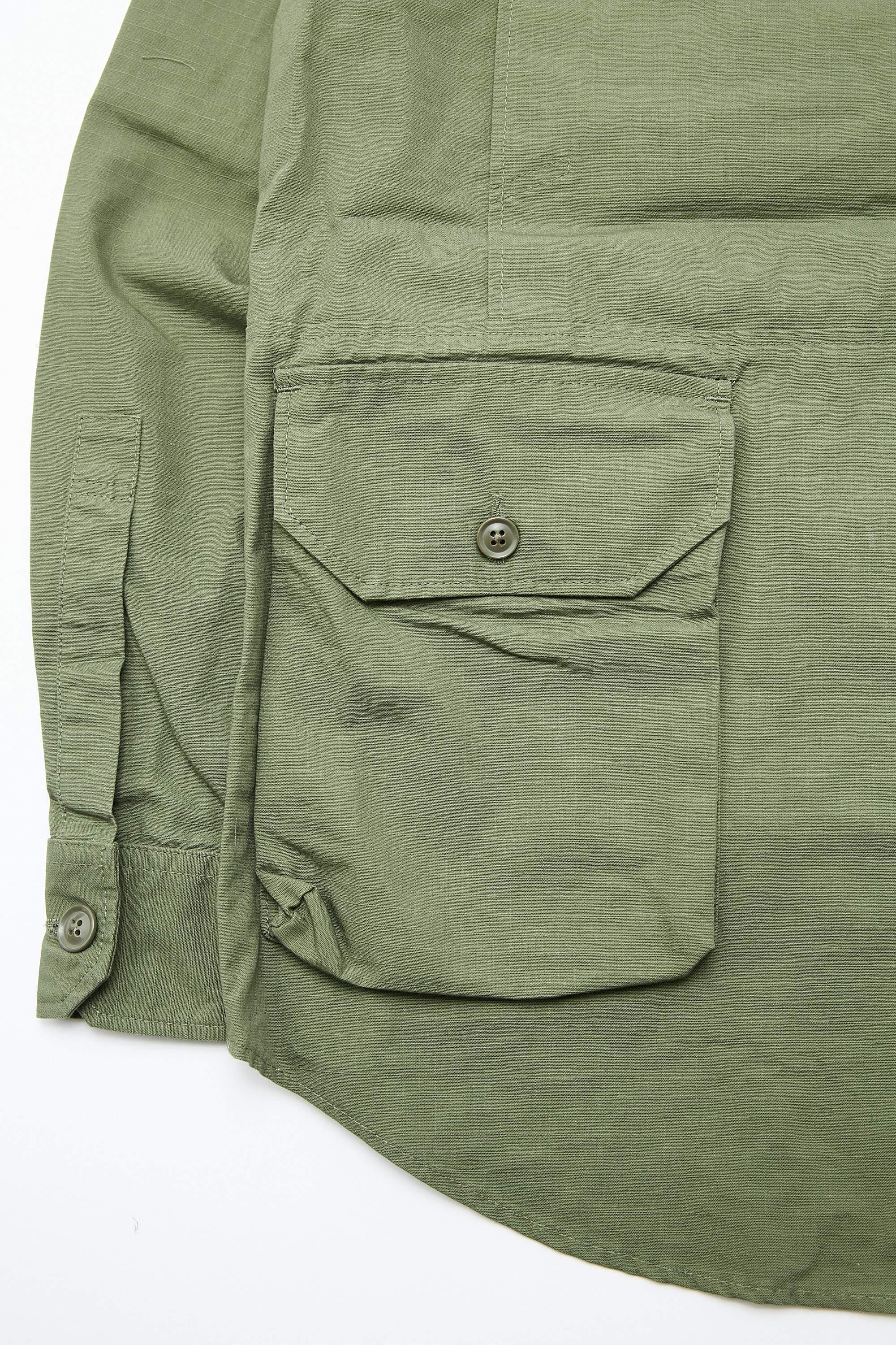 Engineered Garments Explorer Shirt Jacket - Olive Cotton Ripstop ...