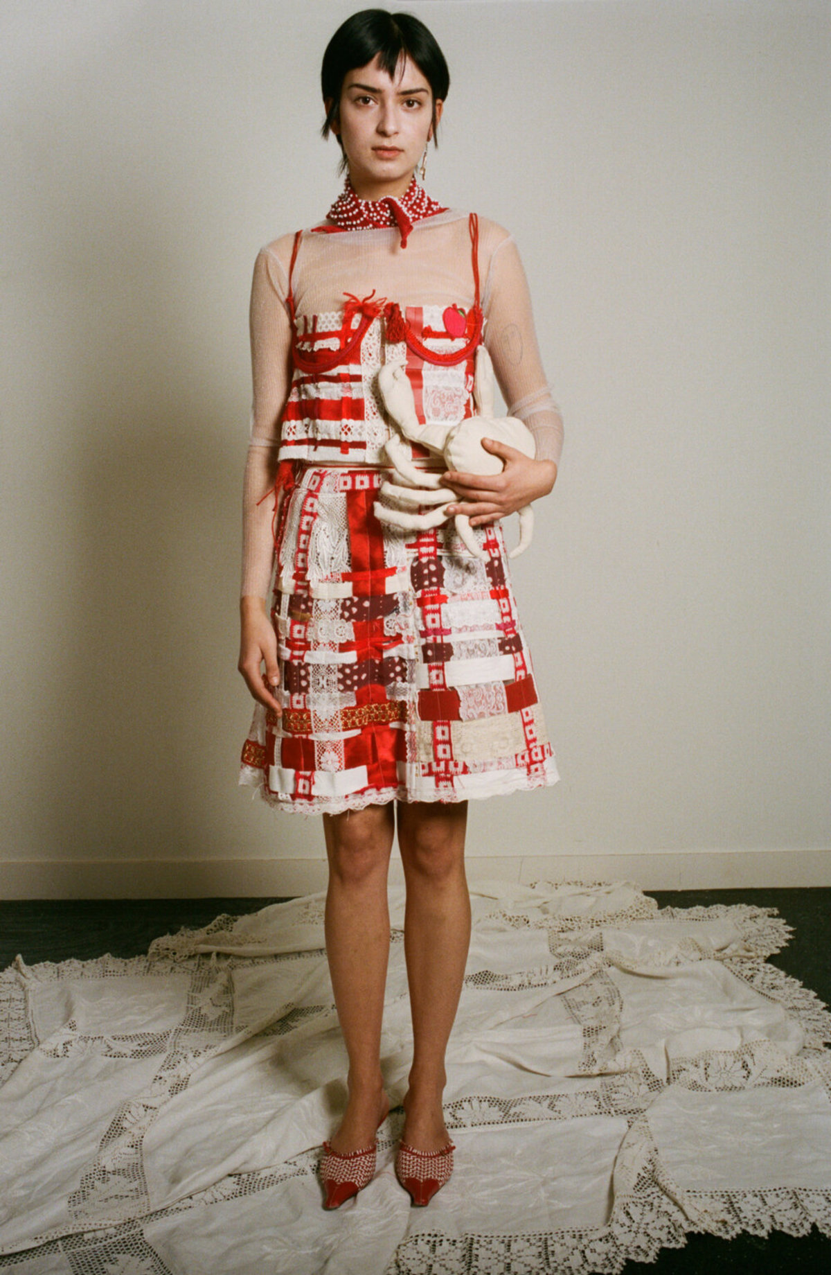 Sydney Pimbley Apple of my Eye Skirt - Red/White | Garmentory