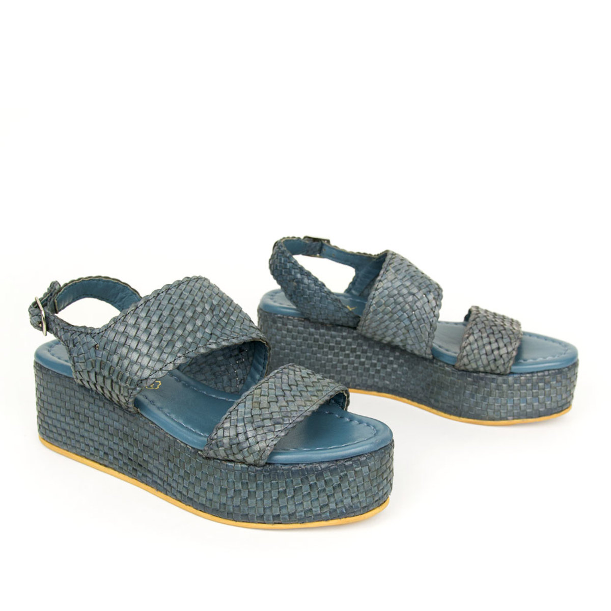 Azarey Woven Platform Sandal - Denim | Garmentory