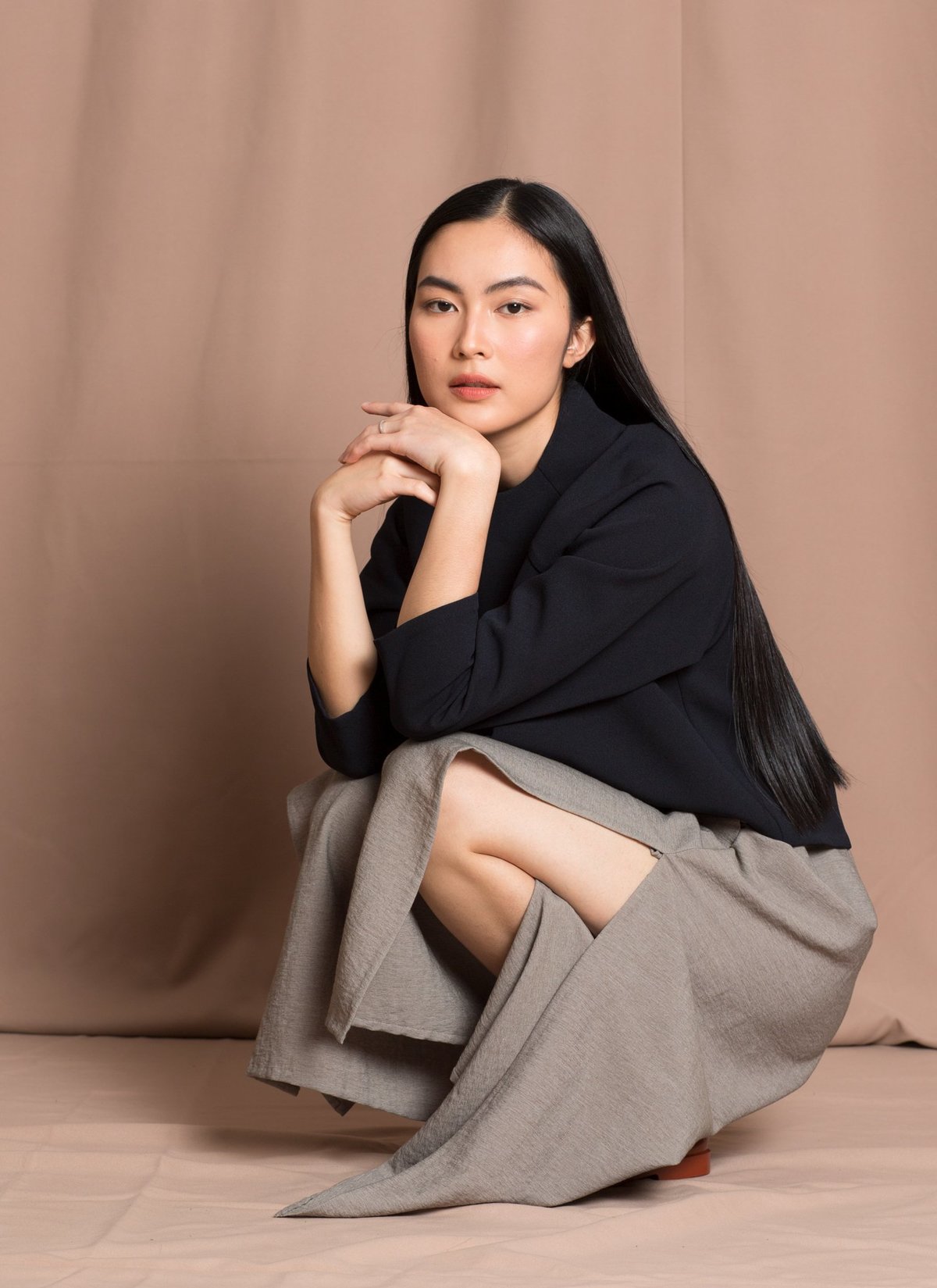 KAAREM Tu Sa Wide Leg Split Leg Pocket Pant - Sage Green | Garmentory
