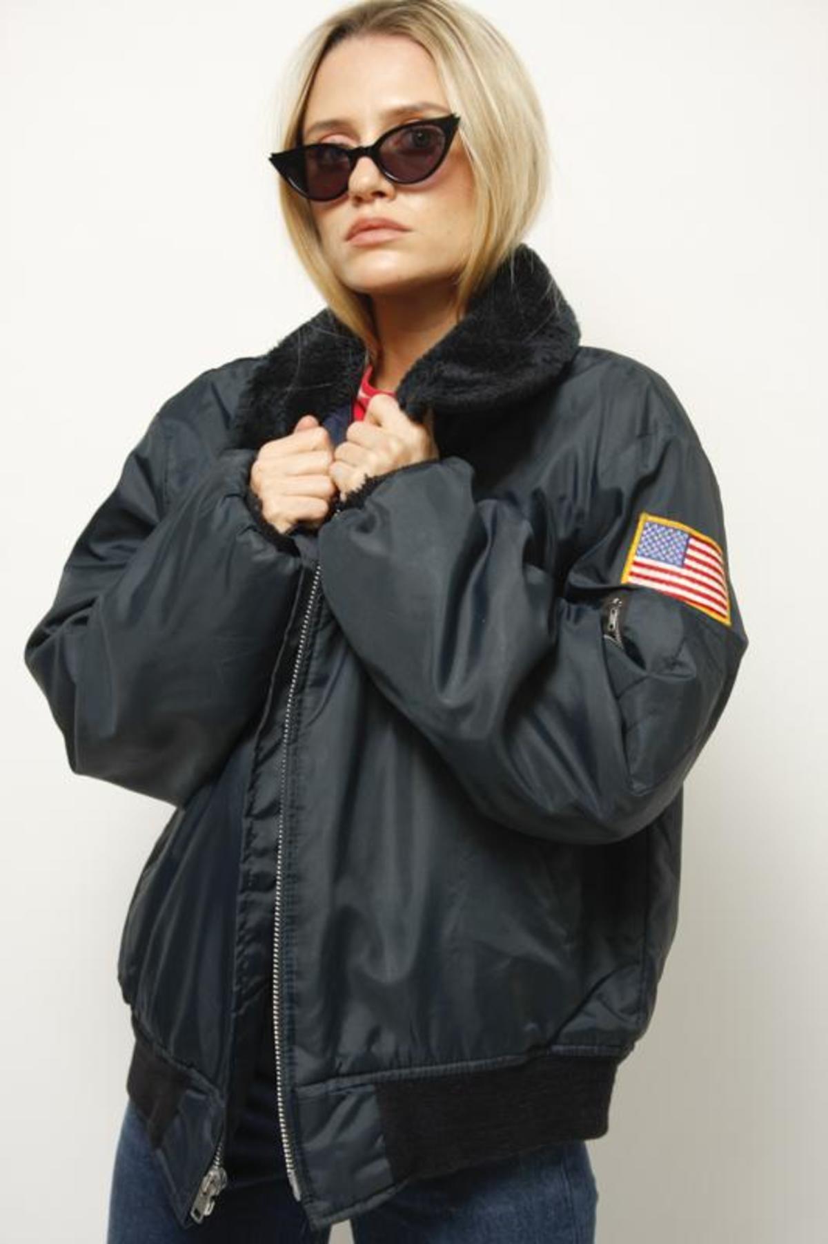 VINTAGE NYLON FLIGHT JACKET - NAVY | Garmentory