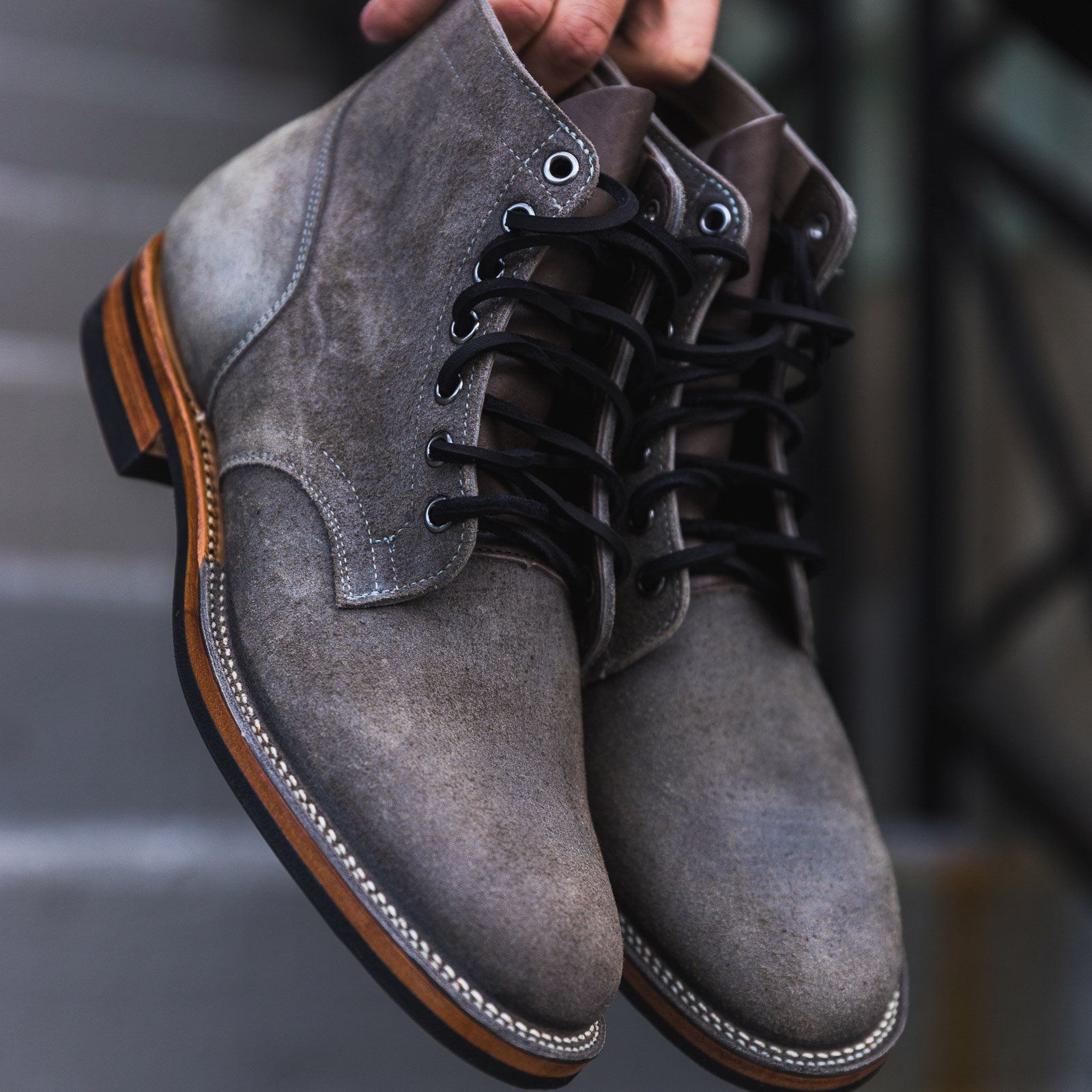 Viberg Service Boot CF Stead Boot - Anthracite Wax | Garmentory
