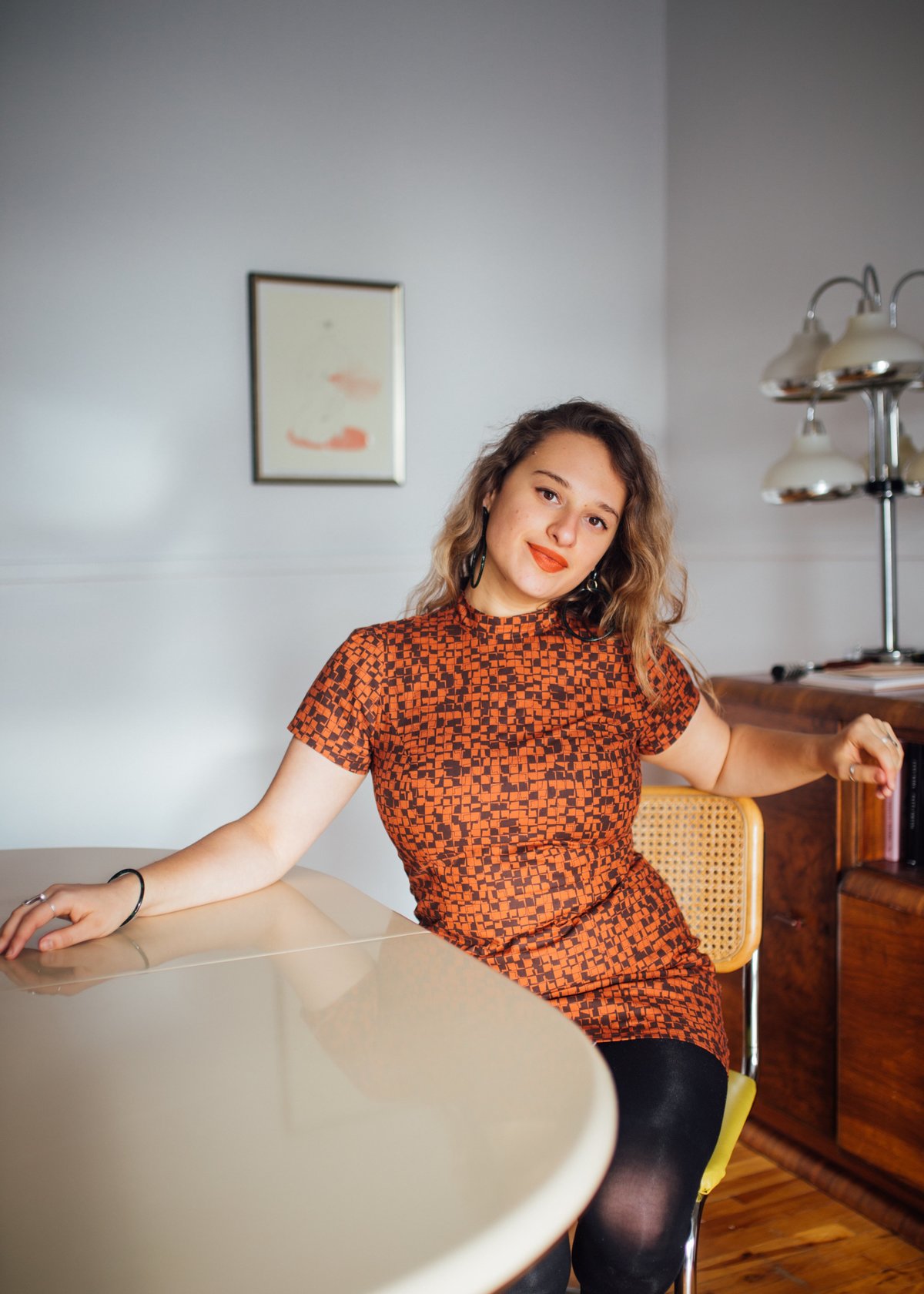 Birds of North America Spadebill Dress - Burnt Kubota | Garmentory