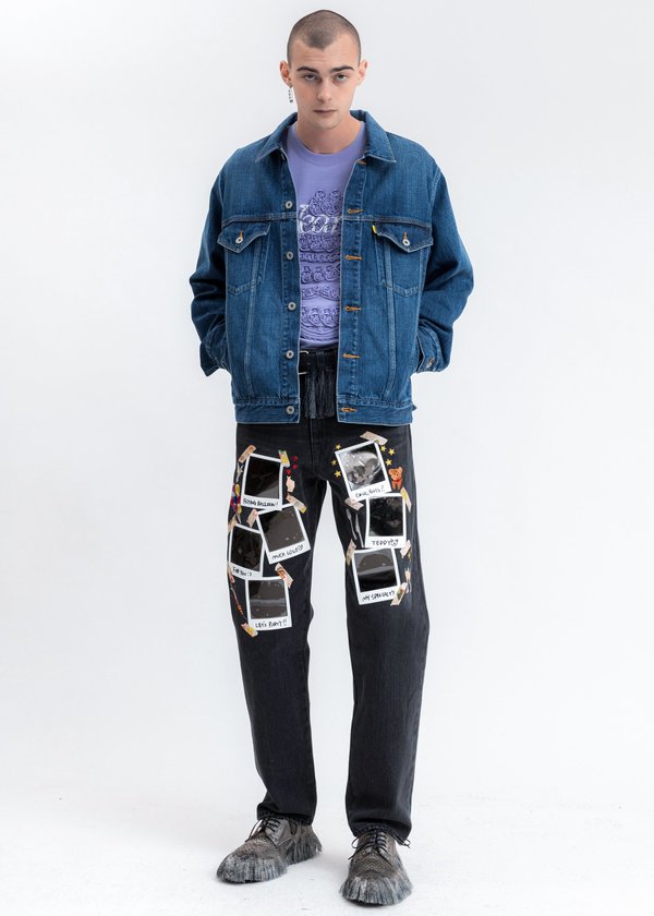 Doublet Memorial Polaroid Denim Jacket - Indigo | Garmentory