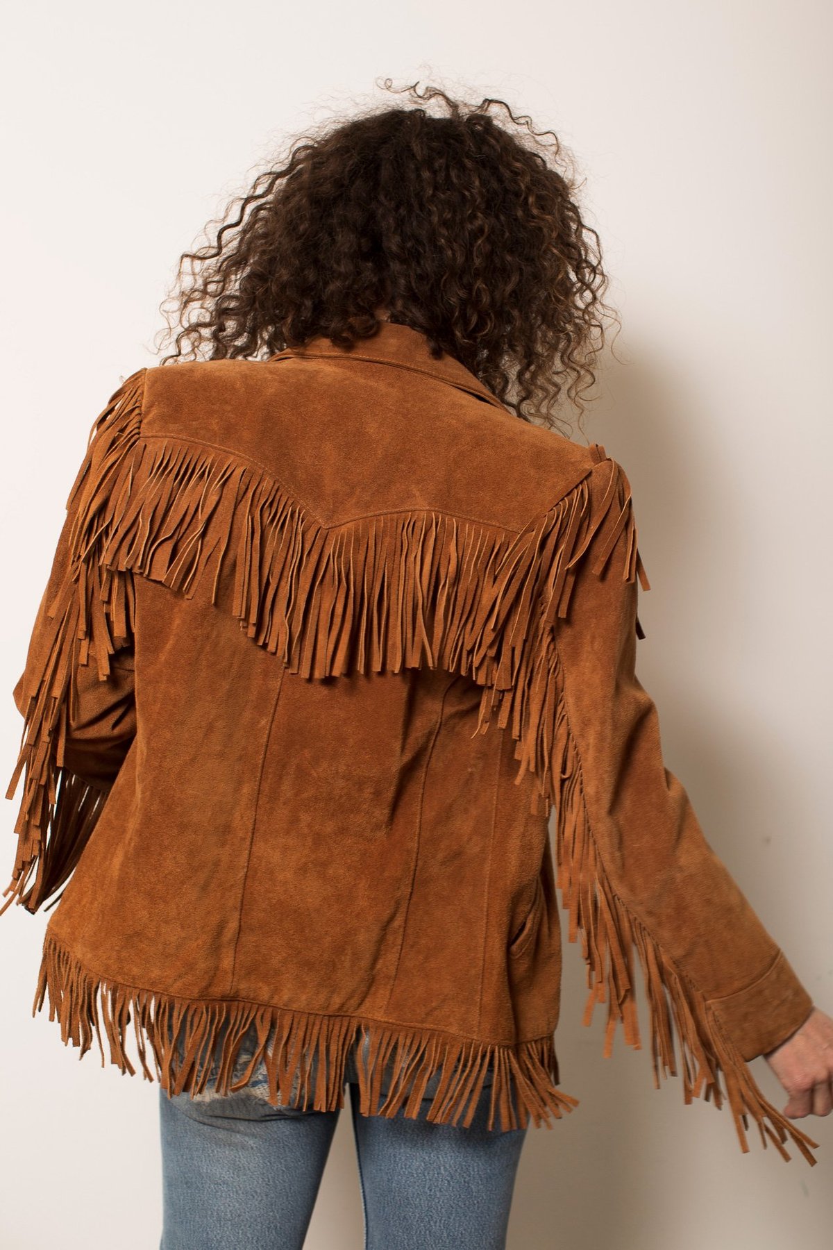 Vintage Suede Fringe Jacket - Fawn | Garmentory