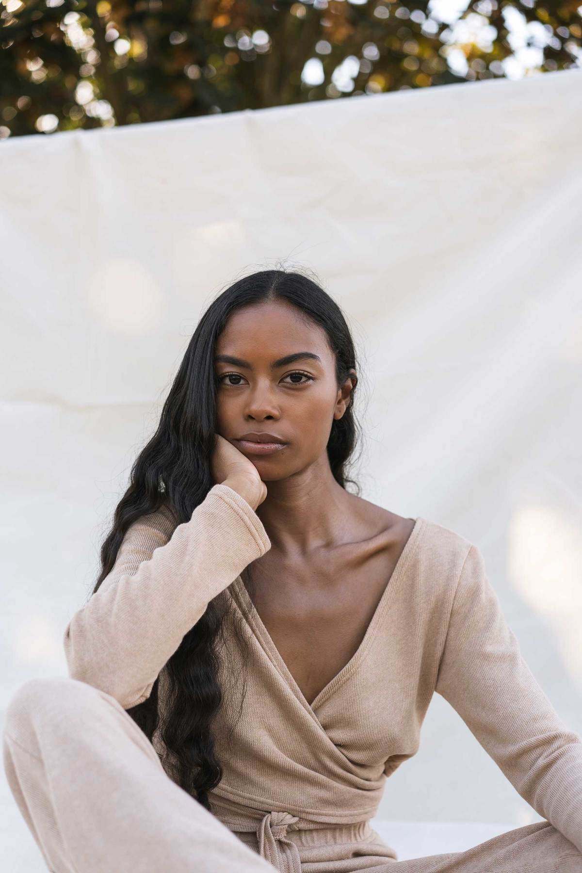 Arraei Collective Shaia Wrap Top - Sand | Garmentory