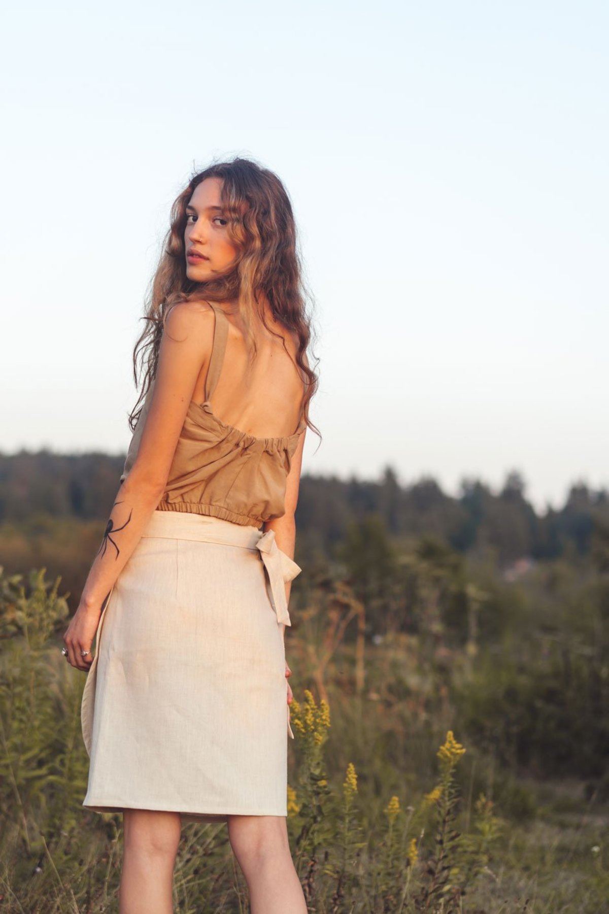 Arraei Collective Wade Wrap Skirt - Ivory | Garmentory