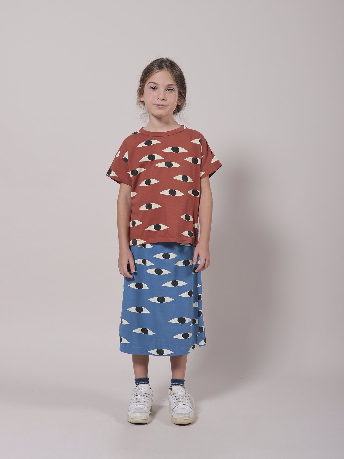 Kids Bobo Choses Eyes T-Shirt - Coconut Shell | Garmentory