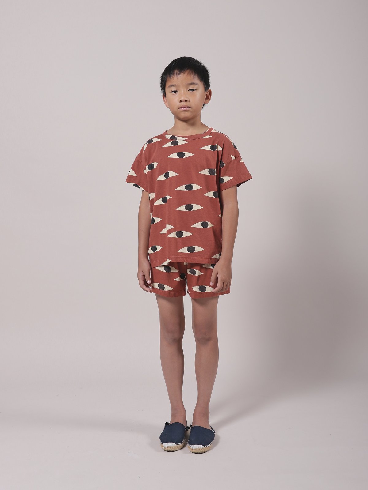 Kids Bobo Choses Eyes T-Shirt - Coconut Shell | Garmentory