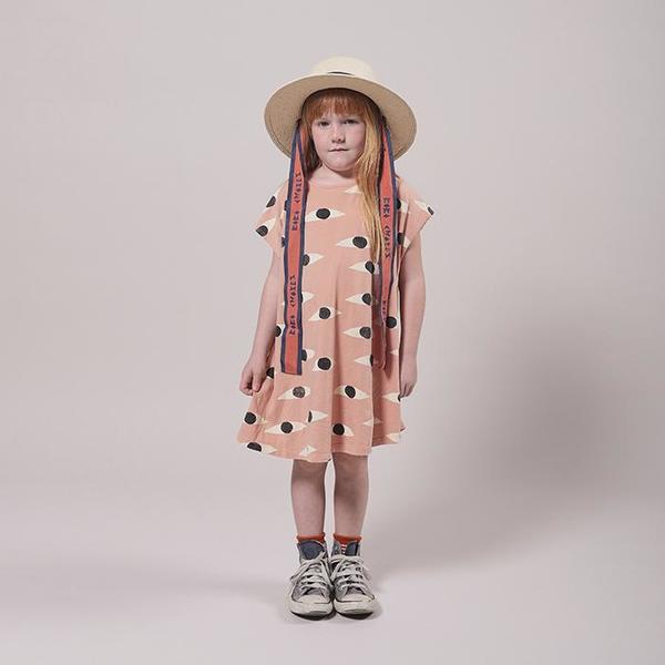 Kids Bobo Choses Dress With All Over Eye Print - Pink | Garmentory