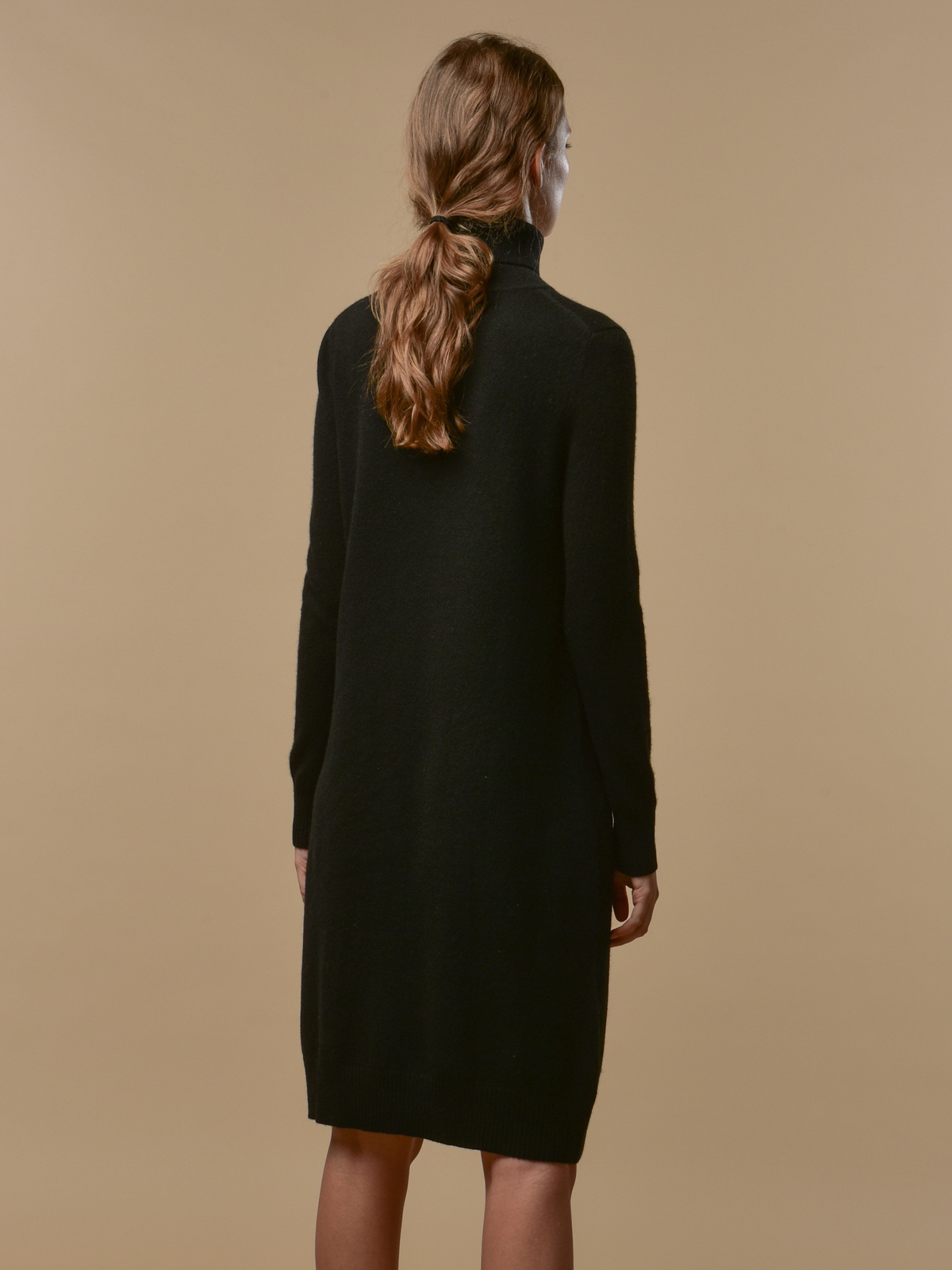 Pure Cashmere NYC Turtleneck Dress - Black | Garmentory