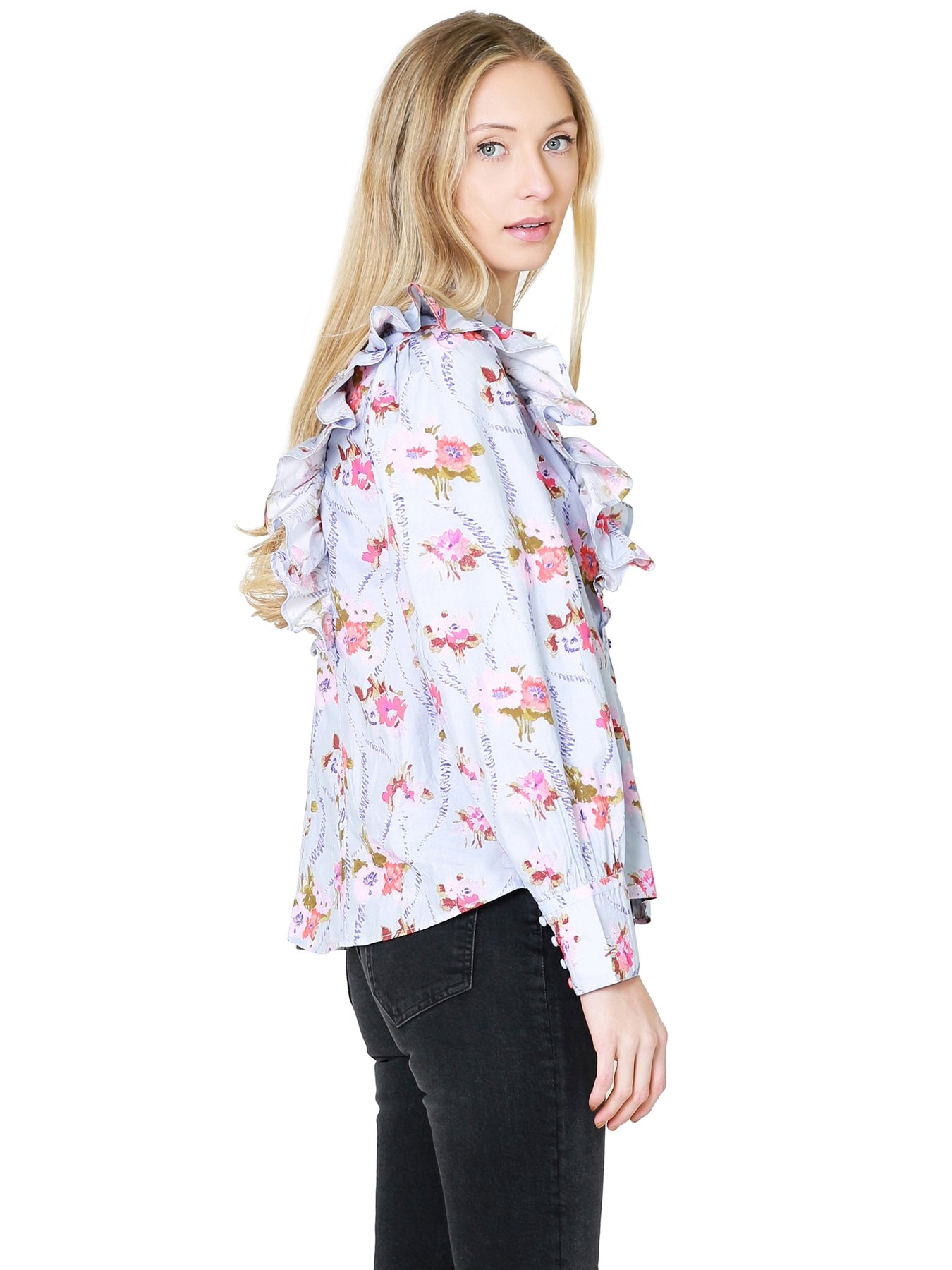 LoveShackFancy Beatrix Top - Lavender Moon | Garmentory