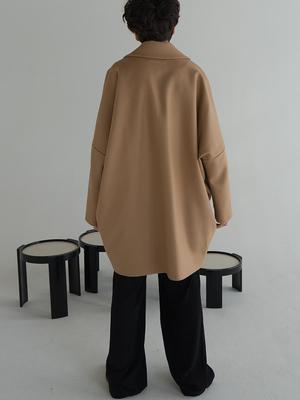MM6 Maison Margiela Oversized Cocoon Coat - Camel | Garmentory