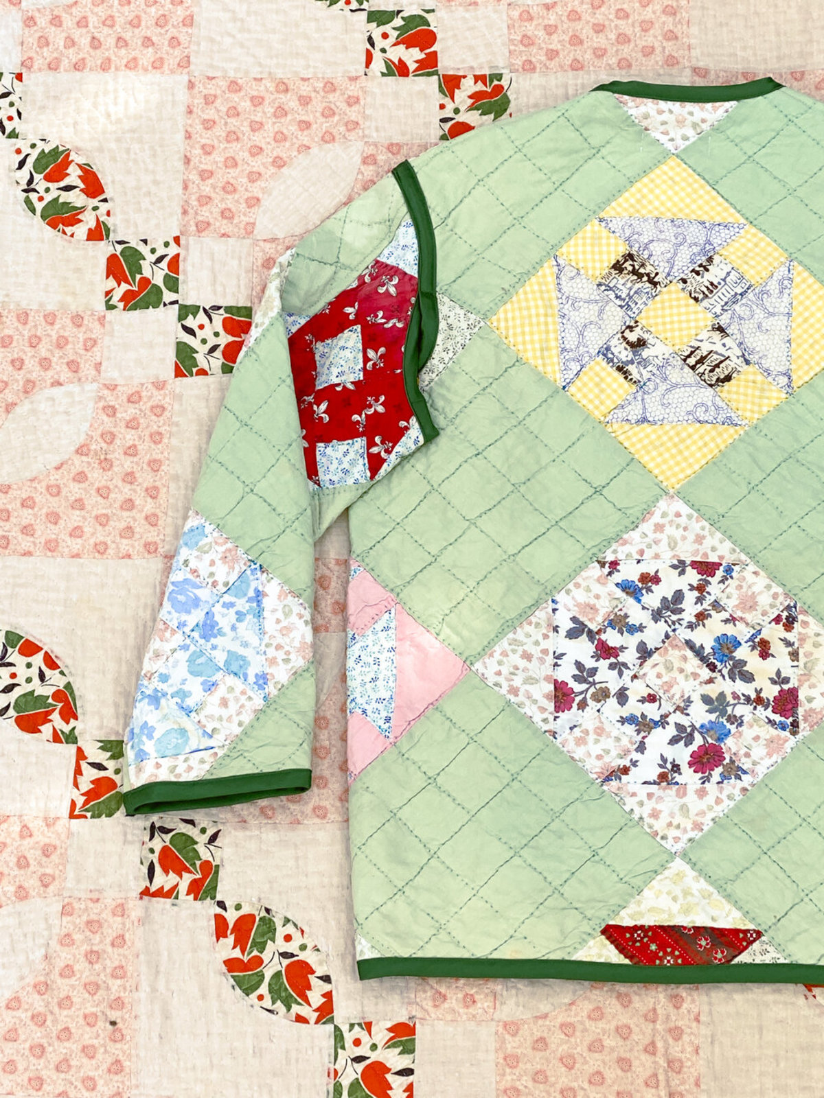 Carleen Quilt Liner Jacket - Green Overdye | Garmentory