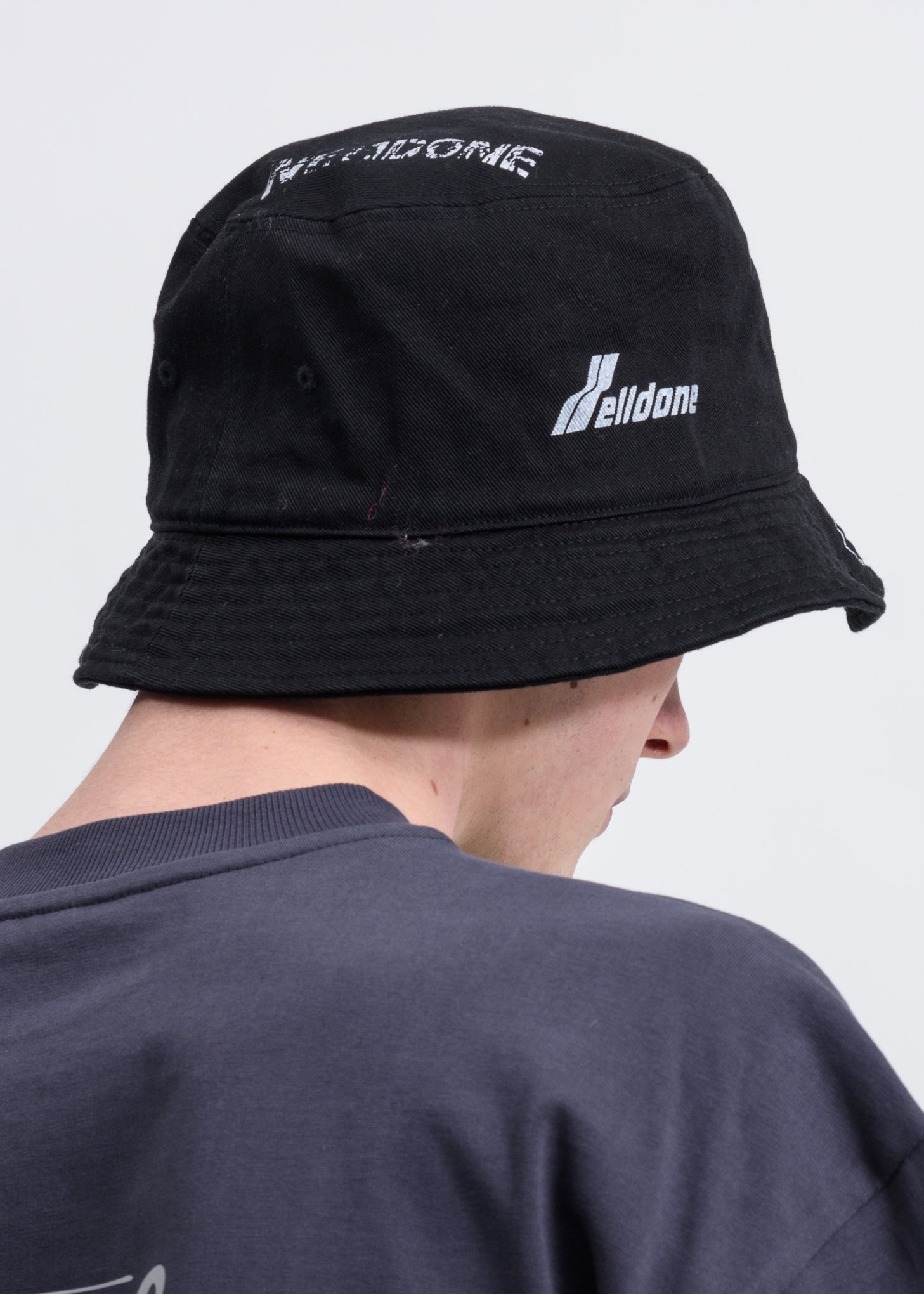 we11done WD Logo Stamp Bucket Hat - Black | Garmentory