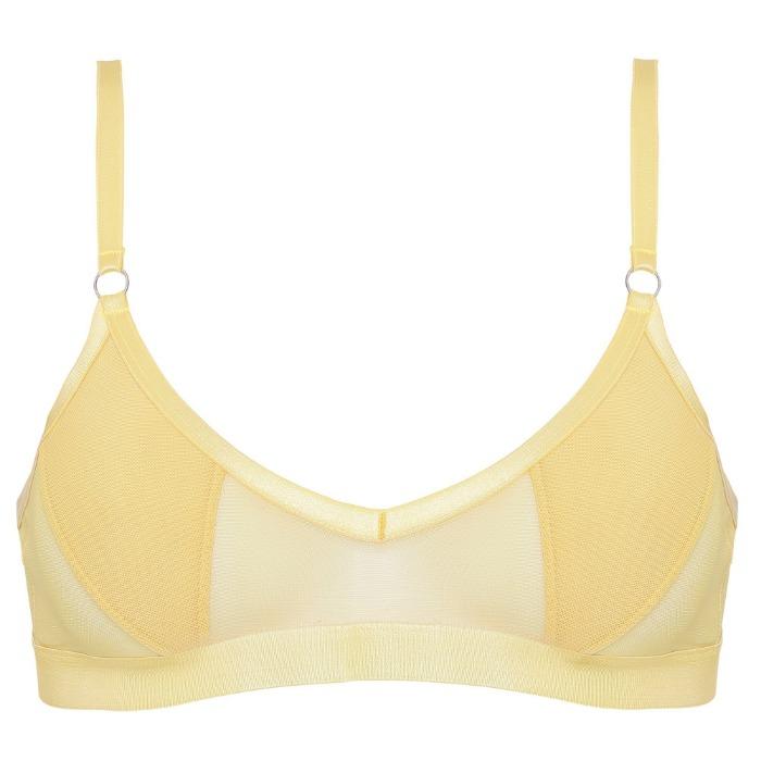 Moons & Junes Mata Wireless Mesh Bra - Yellow | Garmentory