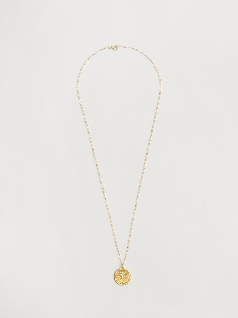 Wolf Circus Rose Coin Necklace - 14k Gold plated/bronze/gold filled ...