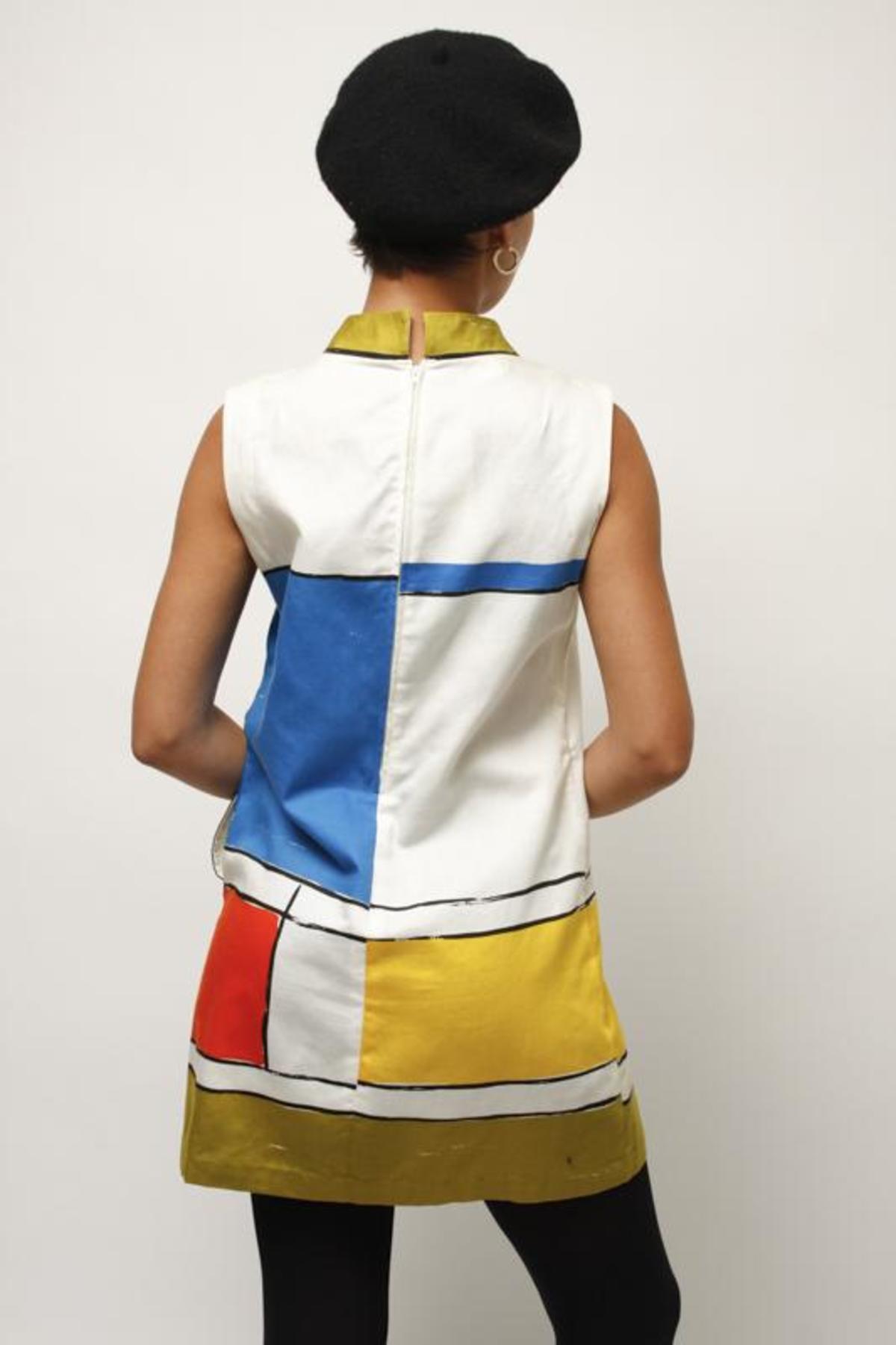 VINTAGE 1960S PIET MONDRIAN COLOR BLOCK ARTIST DRESS - multi | Garmentory