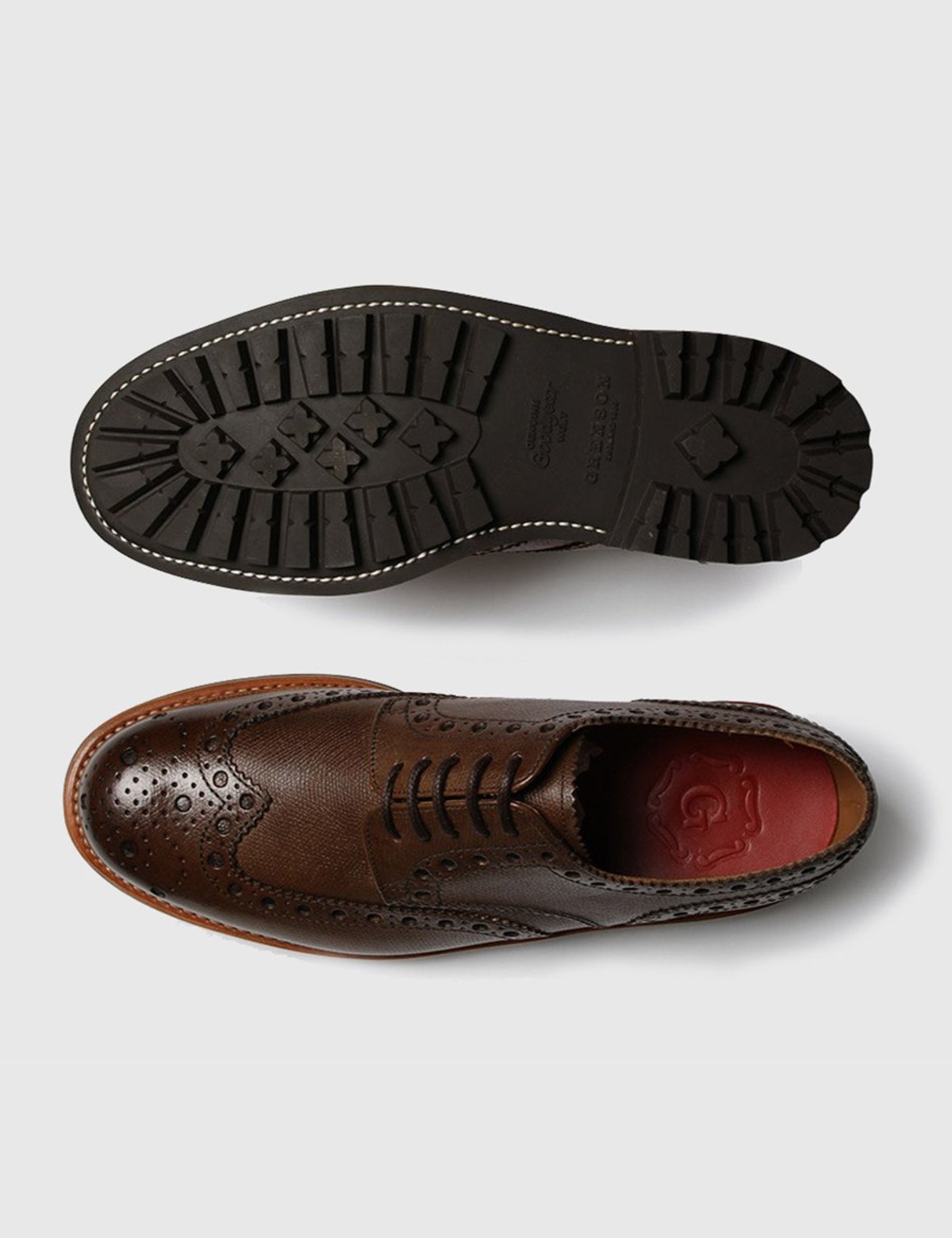Grenson Archie Brogue Shoes - Alpine Brown | Garmentory