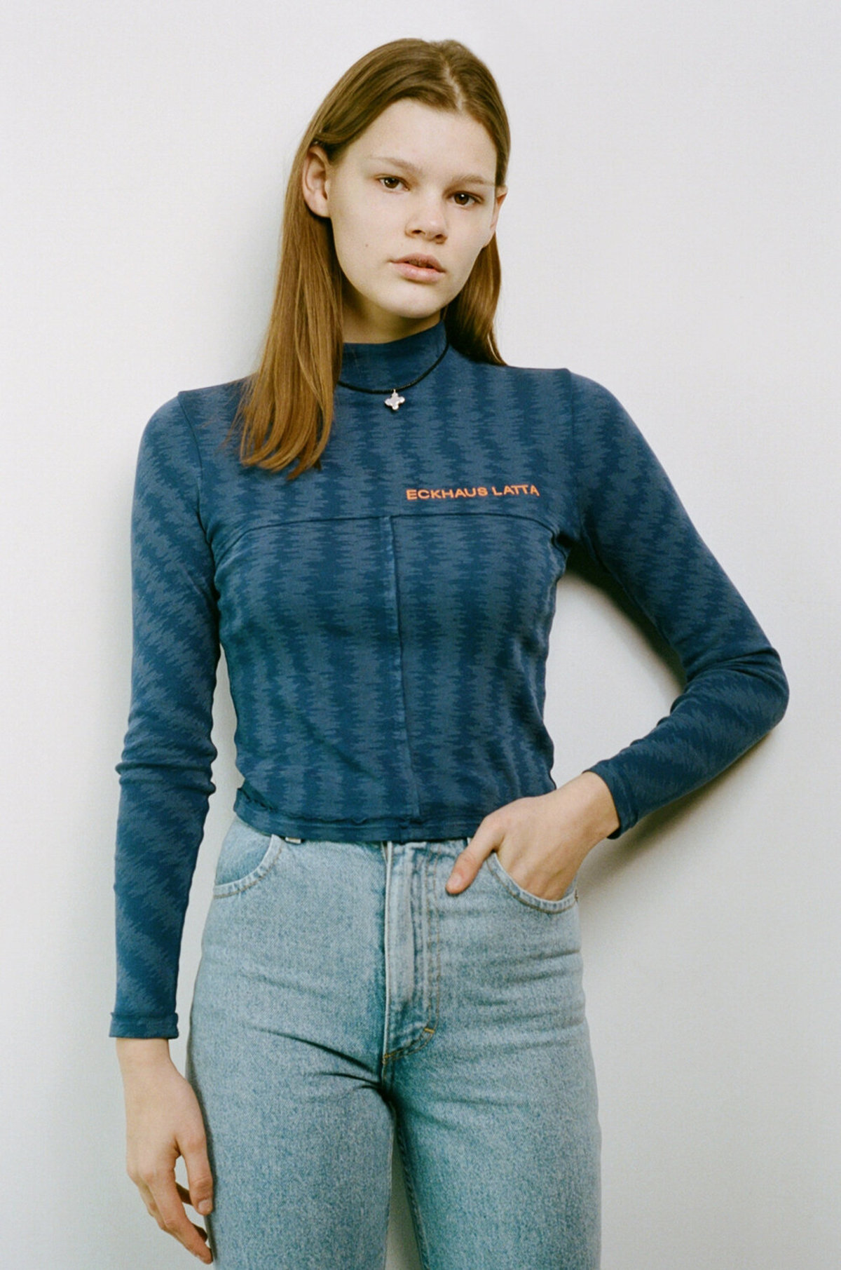 ECKHAUS LATTA Lapped Baby Turtleneck - Static | Garmentory