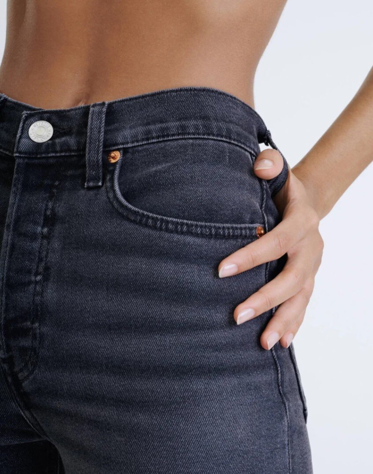 RE/DONE Comfort Stretch Ultra High Rise Stove Pipe Denim - Inky Black ...