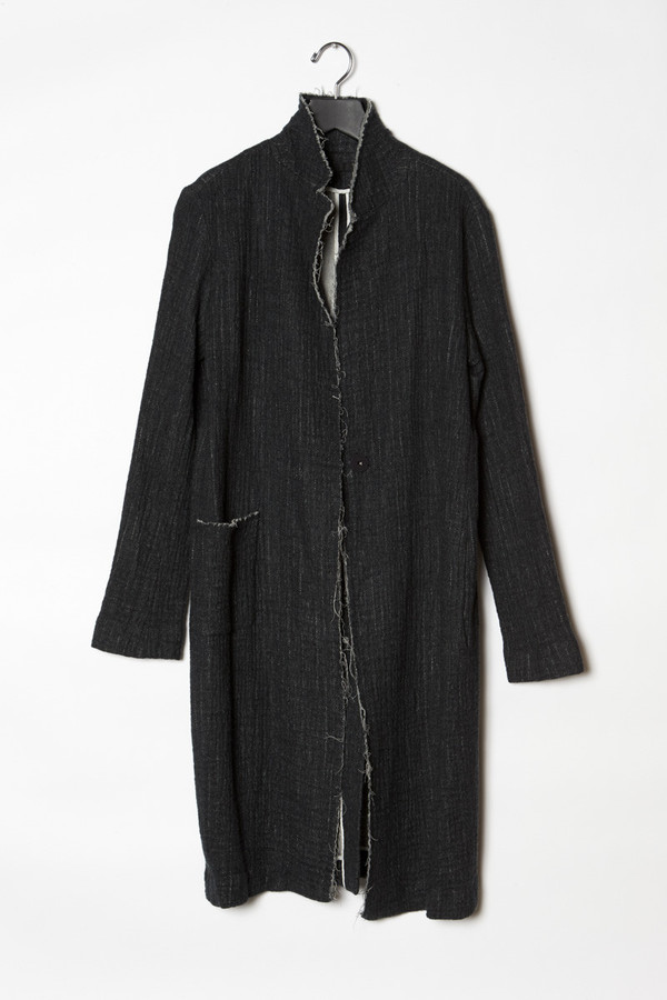 KES Felted Wool Raw Edge Coat | Garmentory