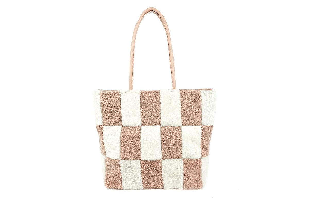Primecut Shearling Tote - Blush Blocks | Garmentory