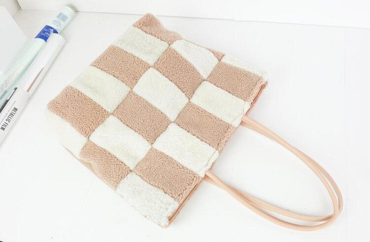 Primecut Shearling Tote - Blush Blocks | Garmentory