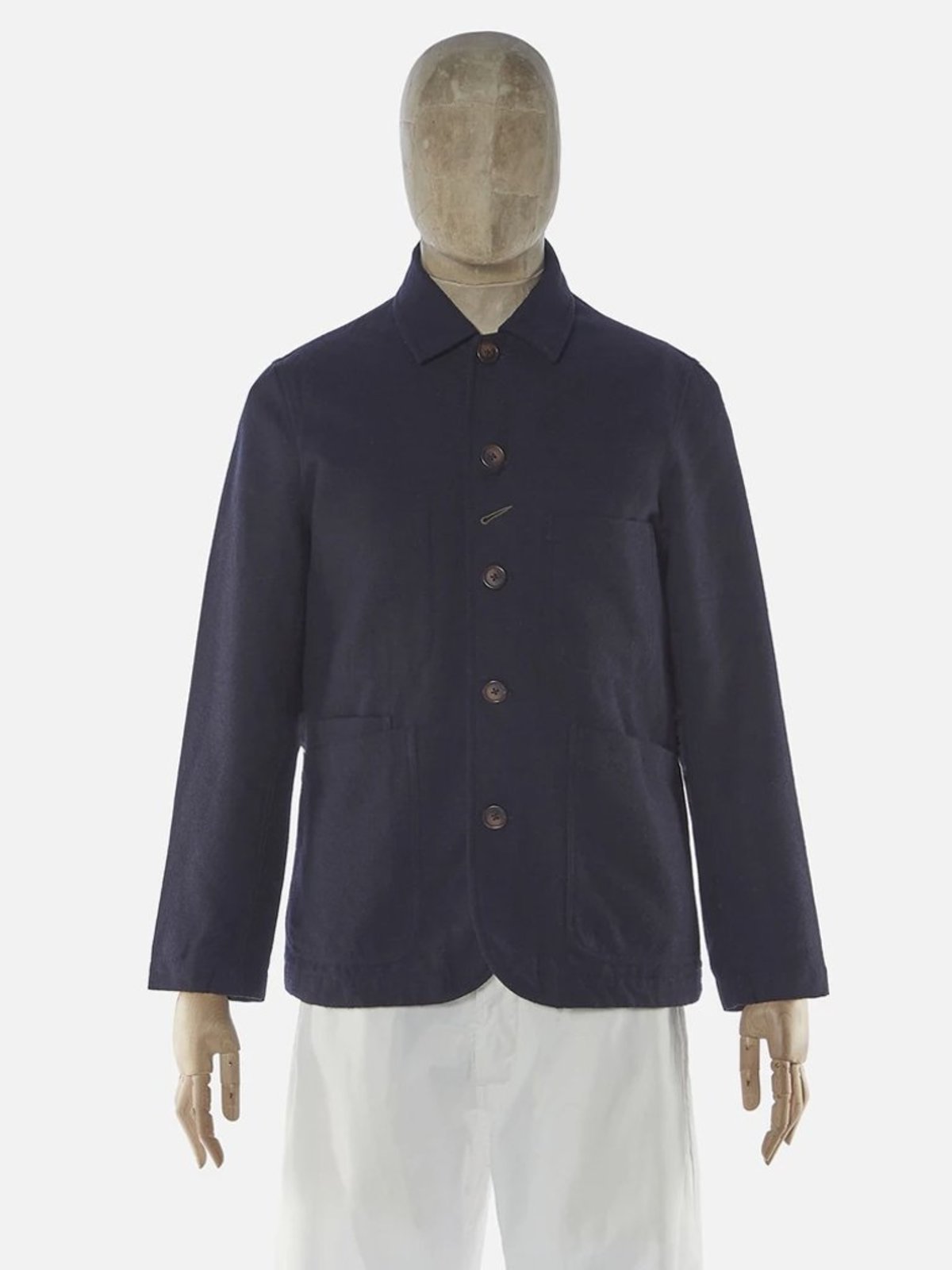 Universal Works Bakers Jacket - Navy Wool Marl | Garmentory
