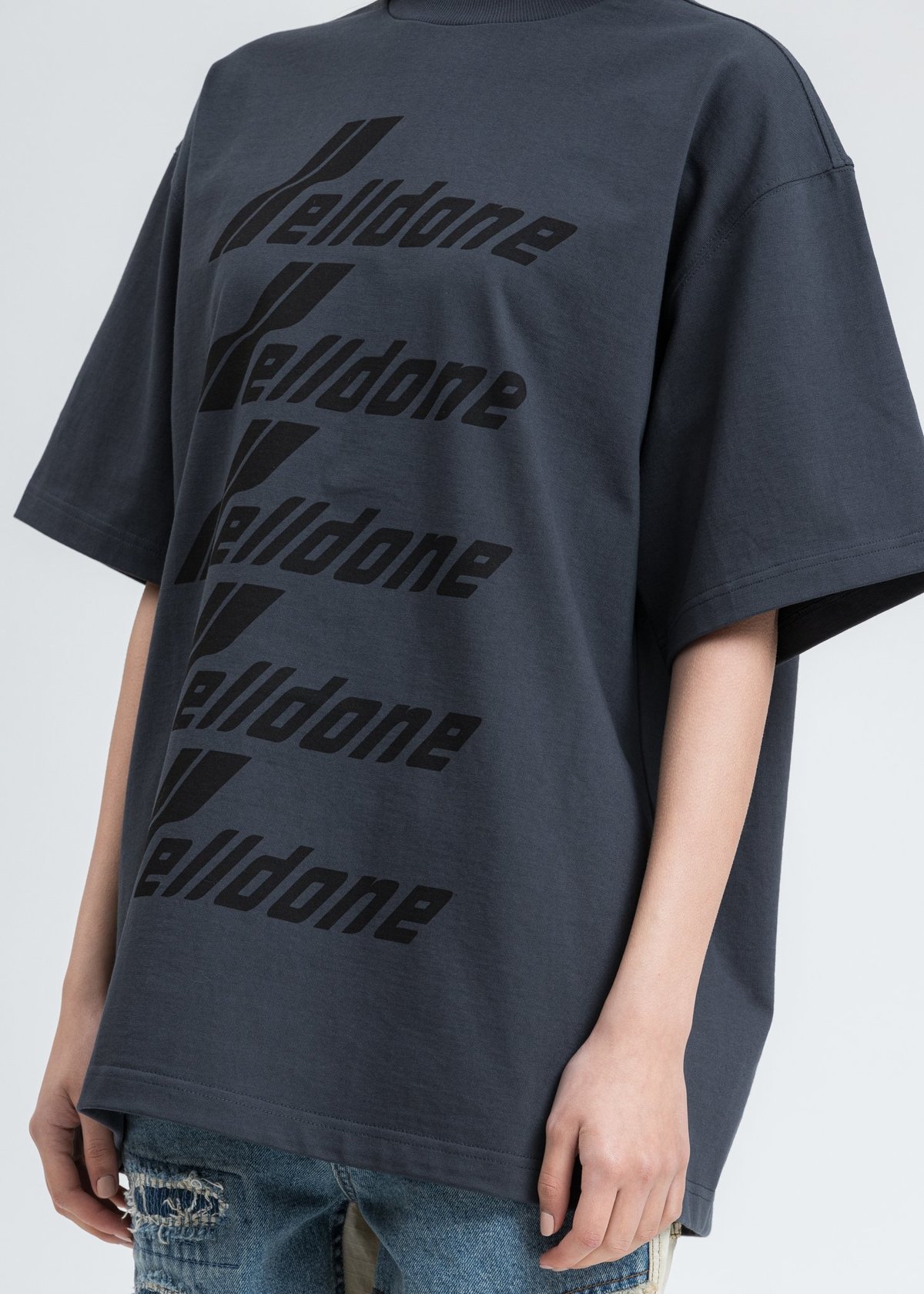 we11done Front Logo T-Shirt - Black | Garmentory