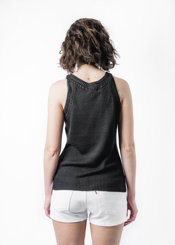 LITTLE LIES BLACK KNITTED TANK | Garmentory