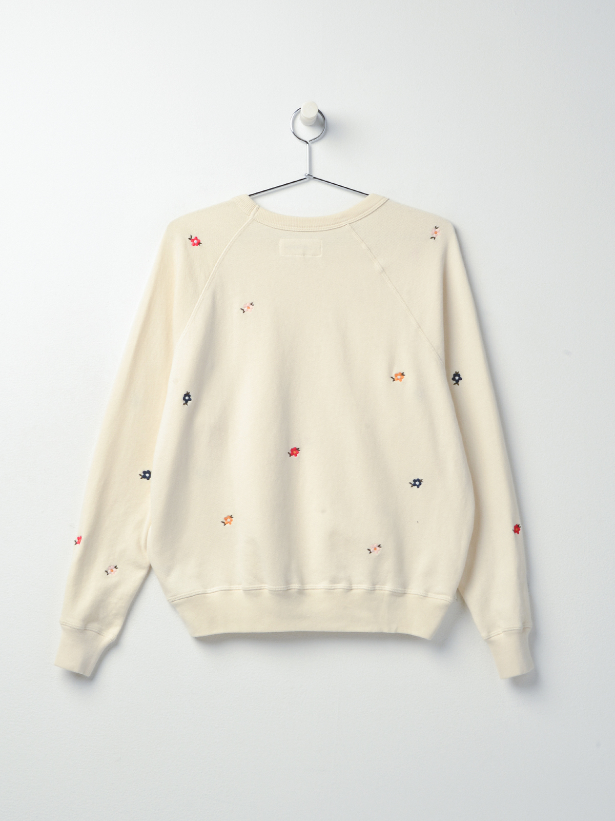 The Great. The College Sweatshirt W/ Seed Floral Embroidery - Washed ...