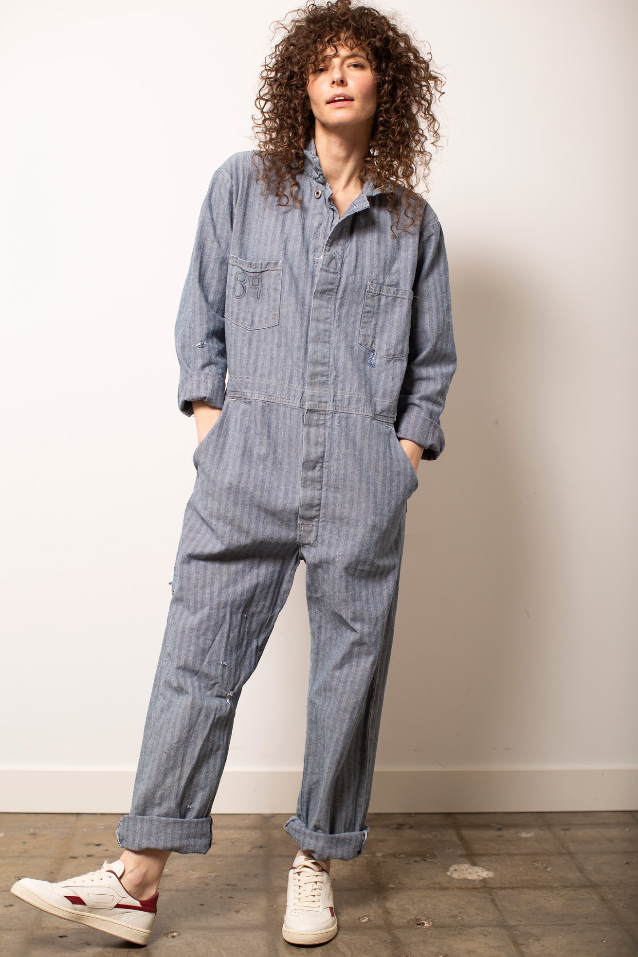 Vintage Herringbone Stripe Coveralls | Garmentory