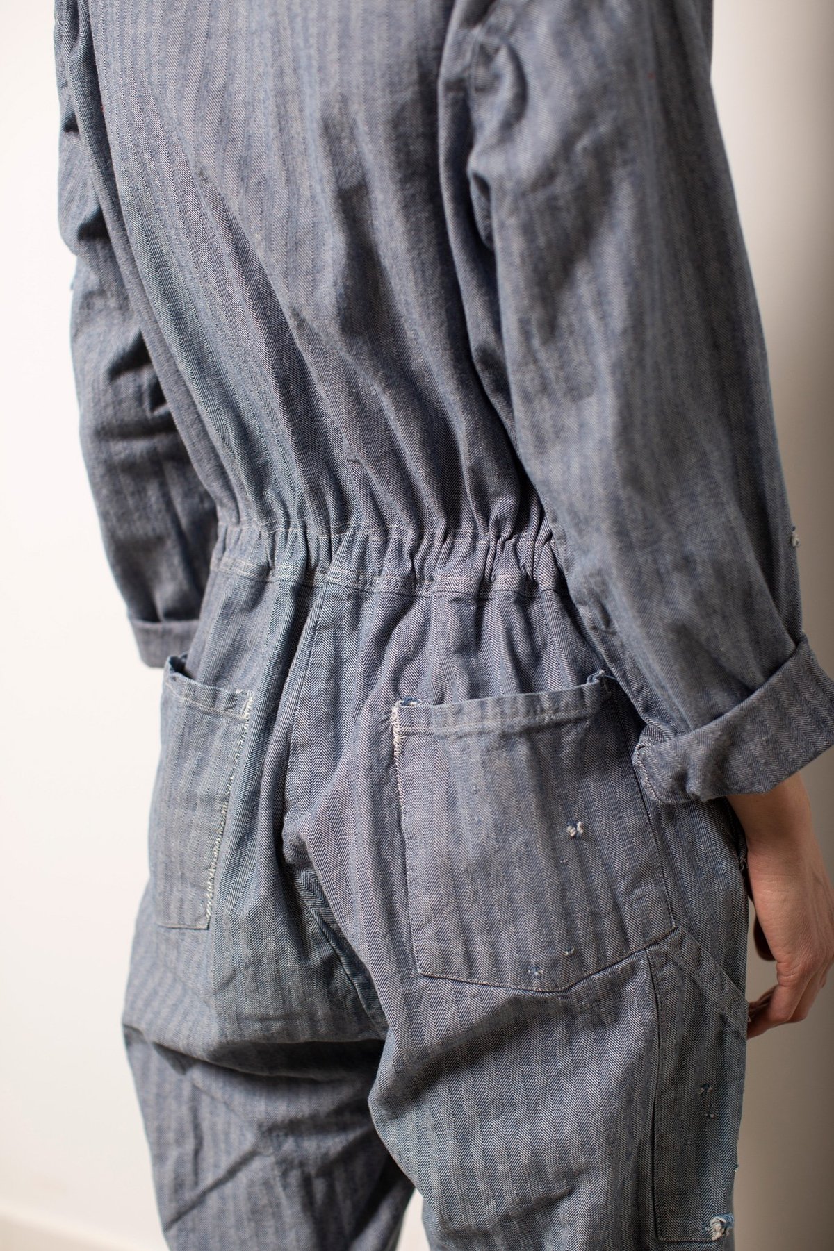 Vintage Herringbone Stripe Coveralls | Garmentory
