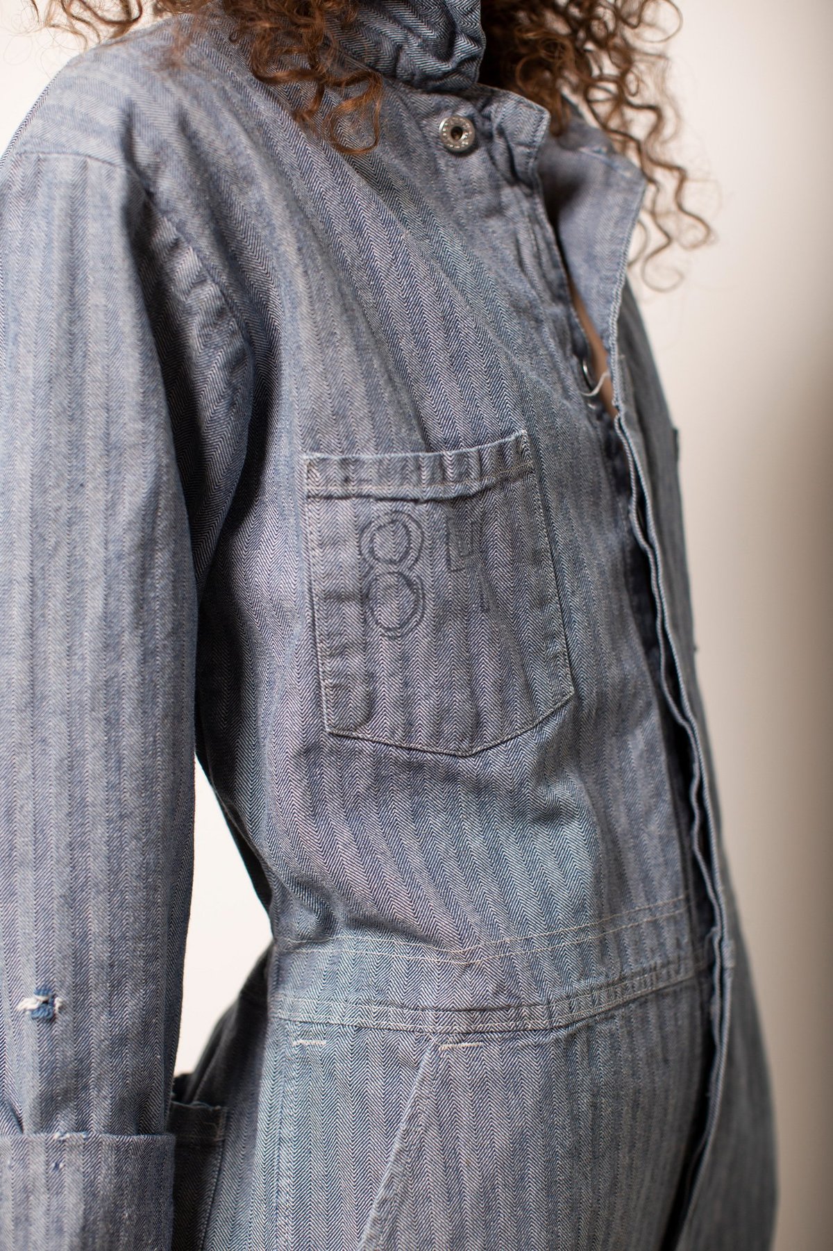 Vintage Herringbone Stripe Coveralls | Garmentory