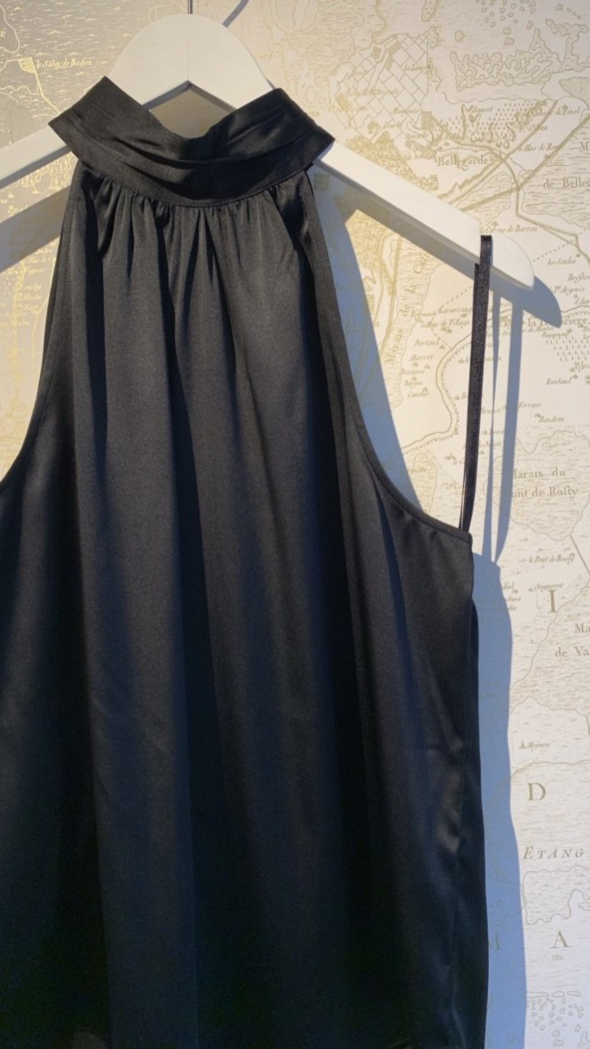 FRAME Denim Shirred Halter Top | Garmentory