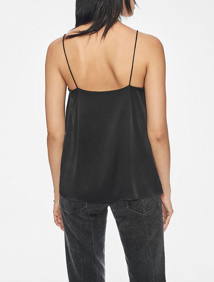 Anine Bing Belle silk camisole - black | Garmentory