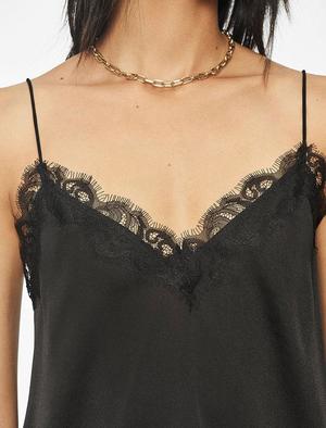 Anine Bing Belle silk camisole - black | Garmentory