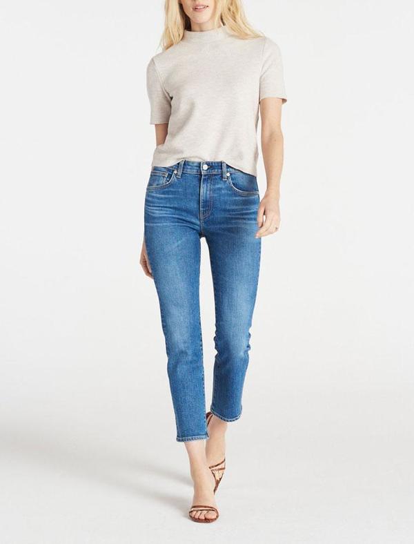 CQY Denim High Rise Straight Leg Jean - Friend in moment | Garmentory