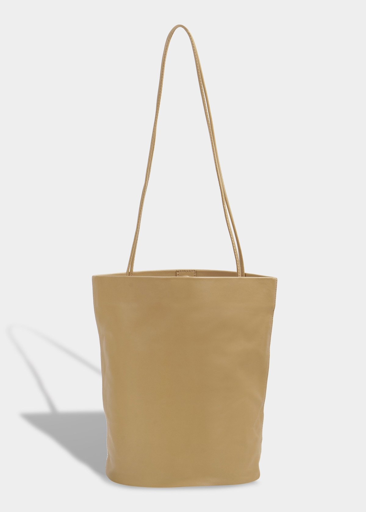 Modern Weaving Slim Lamb Oval Bucket - Camel | Garmentory