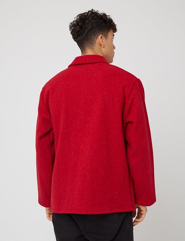 Le Laboureur Wool Work Jacket - Red | Garmentory